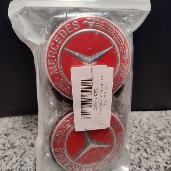 unknown | Other | Mercedesbenz Red Wheel Center Caps | Poshmark